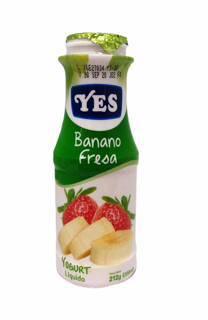 YOGURT YES BANANO FRESA 200 G | Supermercado El Éxito